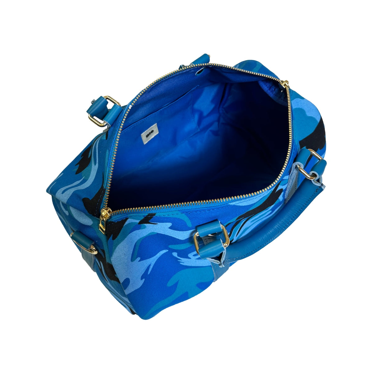 DANCING CAMOUFLAGE BOSTON BAG MEDIUM｜BLUE – NOU-KON