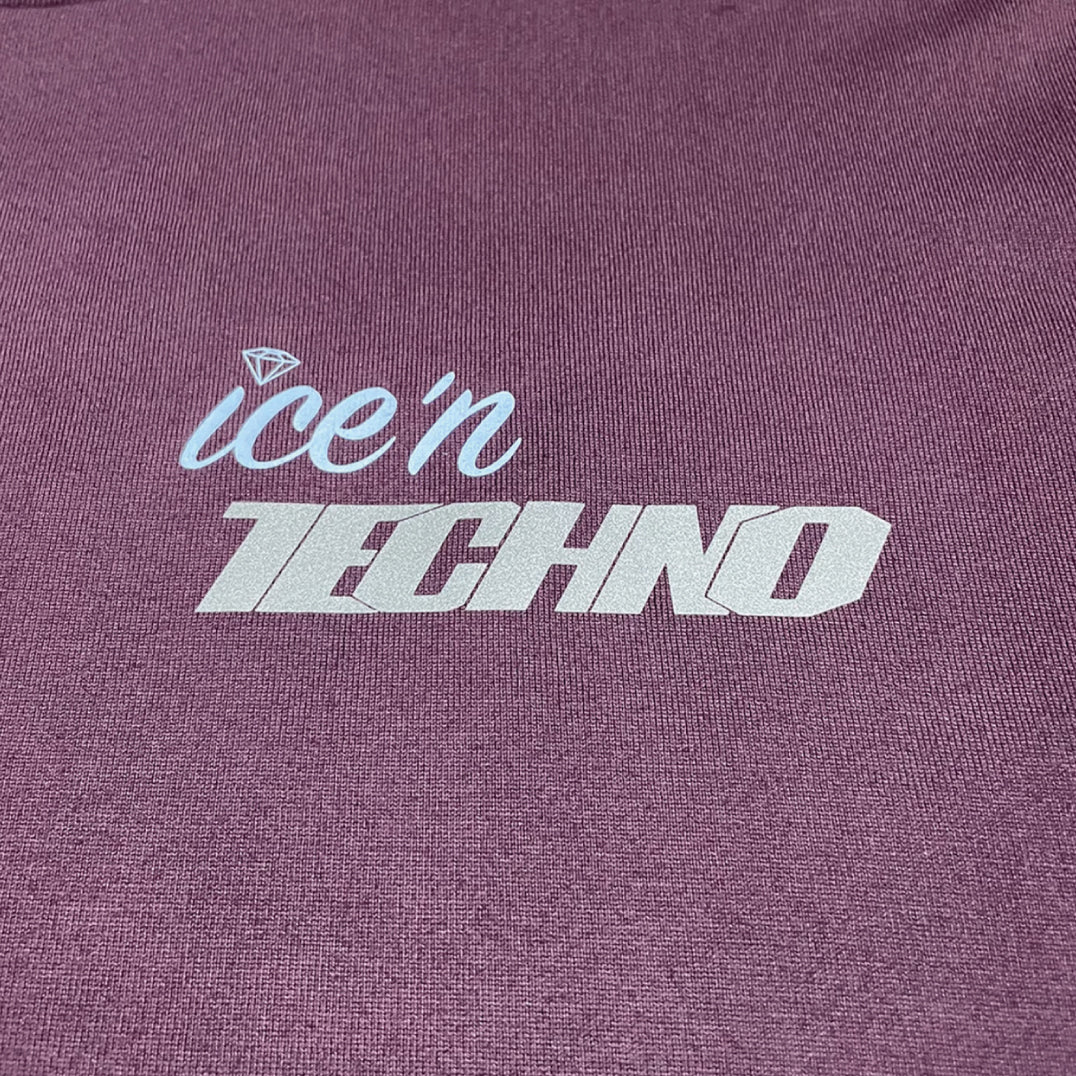 ICE'N TECHNO LOGO TEE｜BURGUNDY – NOU-KON
