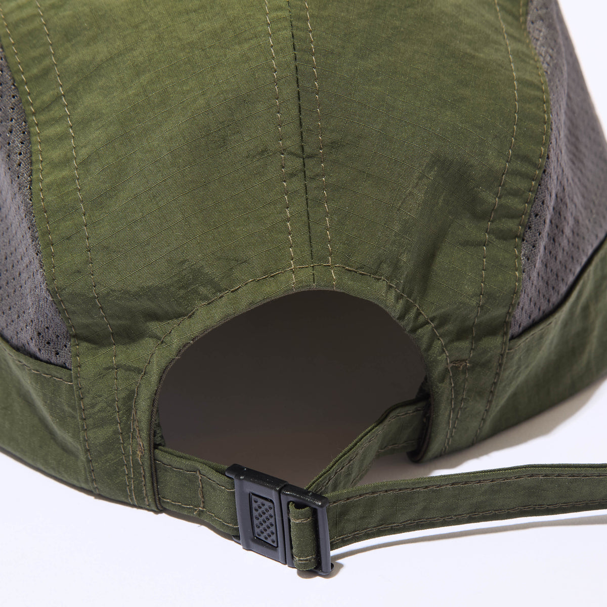 RIPSTOP SIDE-MESH LONG BILL CAP｜MOSS GREEN – NOU-KON